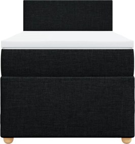 Box spring postel s matrací černá 80 x 200 cm textil 3288802