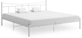 Rám postele bílý kov 200 x 200 cm,  324811 HangarStore.cz