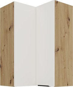 ARIA az | horní kuchyňská skříňka 60x60 GN-90 2F (90°) rohová s policemi | VYSOKÁ | 60x60 cm | artisan/bílá