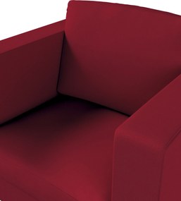 Potah na křesko IKEA Karlanda, krátký barva červená látka pletený vzor