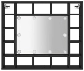 Petromila LED zrcadlová skříňka černá 91 x 15 x 76,5 cm
