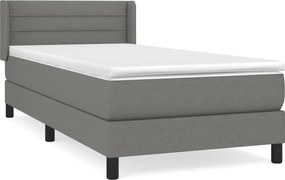 vidaXL Box spring postel s matrací 80 x 200 cm textil [3129752] Barva: tmavě hnědá