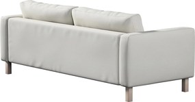 Potah na pohovku IKEA  Karlstad 3-místná, nerozkládací, krátký barva šedá látka lesklé, pletený vzor, sametová