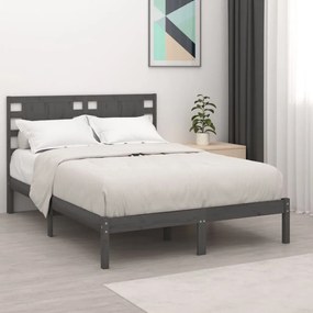 Rám postele šedý masivní dřevo 120 x 190 cm Small Double,  3104190 HangarStore.cz