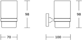 Mexen příslušenství, držák na kartáček Rufo, černá, 7050938-70