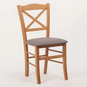 Stima Židle CLAYTON s čalouněným sedákem Odstín: Moření Dubové, Látky: LUX šedá 5
