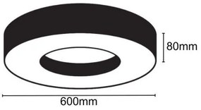 LED Stropní svítidlo LED/30W/230V 4000K pr. 60 cm