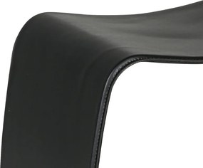 Dřevěná stolička BENTWOOD II, syntetická kůže, černá