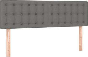 Box spring postel s matrací tmavě šedý 140 x 190 cm textil 3140930
