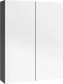 Koupelnová skříňka se zrcadlem 60 x 15 x 75 cm MDF zářivě šedá 331526