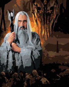Zuty - saruman a sauron (pán prstenů), 40×50 cm, bez rámu a bez vypnutí plátna