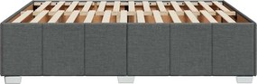 Rám postele bez matrace tmavě šedý 140 x 190 cm textil 3284833