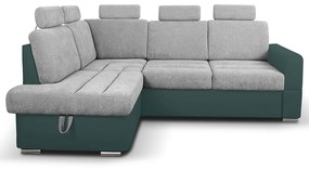 Sedací souprava BARDO + 5x záhlavník | 170x235 cm | LEVÁ | rozkládací + úlož. prostor | VÝBĚR TKANIN