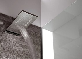 Sapho Hlavová sprcha s kaskádou, 500x200x30mm, leštěný nerez