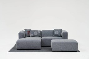 Hanah Home Rohová pohovka LINDEN MINI levá šedá