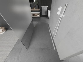 Mexen Kioto, průchozí sprchová zástěna 110 x 200 cm, 8mm čiré sklo/námraza, 2x bílá stabilizační rozpěra, 800-110-002-20-35