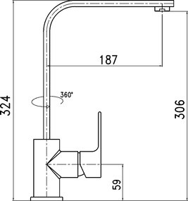 Novaservis Nobless Trend - Páková dřezová baterie, chrom, 41713,0