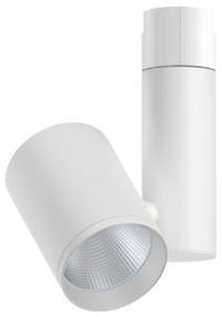 Paulmann 95537 URail Zeuz, bílý reflektor, 33W LED 3000K 39° stmívatelný, výška 24,1cm