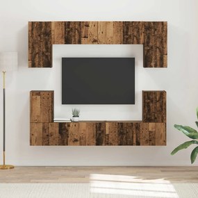 Sestava TV skříněk 5 ks Staré dřevo Kompozitní dřevo 3409058