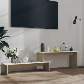 vidaXL TV stolek dub sonoma a bílý 180 x 30 x 43 cm dřevotříska