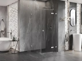 Mexen Lunar T, výklopný sprchový kout pravý 120 x 120 cm, 8mm čiré sklo, chromový profil, 834T-120-120-01-00-P