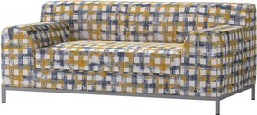 Potah na pohovku IKEA  Kramfors 2-místná barva modrá látka pletený vzor, vzorované