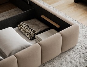 Postel Edvige + Dřevěný rám + Standardní zdvih + kontejner 180x200
