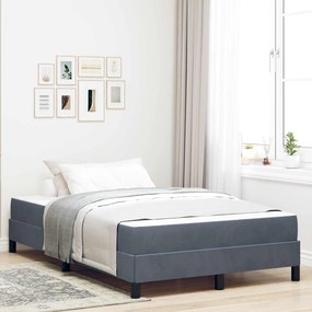 Postel s boxspringem s matrací Tmavě šedá 120 x 190 cm textil 3398678