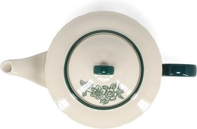Zelená/slonovinová porcelánová konvice na čaj 920 ml Cyril – S|P Collection