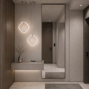 Toolight Rea, Závěsné stropní LED svítidlo LHJ127-W Chrom, OSW-03282