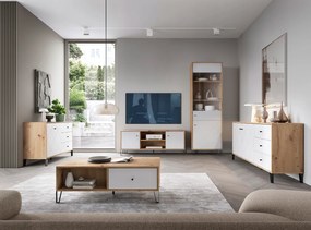 Regál Bilbao 63,4 cm dub artisan/bílý