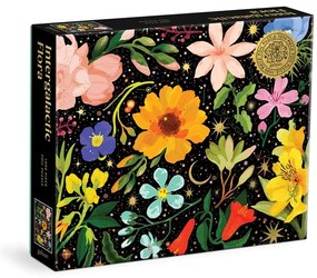Galison Puzzle Mezigalaktická Flora 1000 dílků