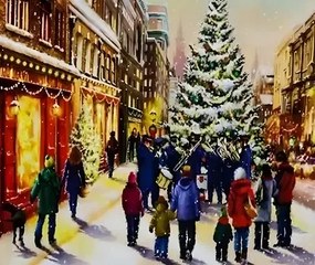 NORIMPEX Malování podle čísel U vánočního stromečku / 40x50 cm