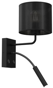 Luminex | Nástěnná lampa LOFT SHADE 1xE27/60W+1xG9/8W/230V černá | LU5232