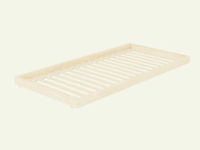 Benlemi Dřevěná výsuvná přistýlka SLEEP pod postel na kolečkách Zvolte barvu: Transparentní vosková lazura matná, Zvolte rozměr: 80x190 cm (pod postel 80x200 cm), Zvolte typ: Pro postel FENCE