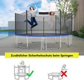 Costway Trampolínová ochranná síť pro zahradní trampolíny Náhradní síť na vnější