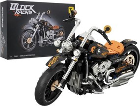 Stavebnice Černý motocykl T1007 - 455 dílků