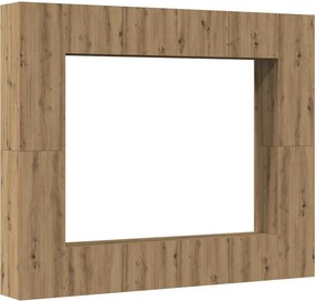 Sada 8 kusů nástěnné TV skříňka dub artisan kompozitní dřevo 3328954