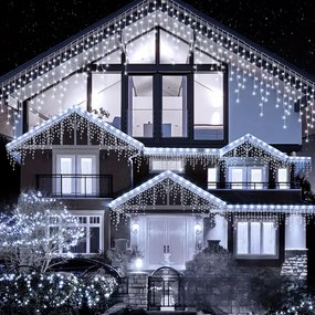 Vánoční světýlka LED záclona FLASH studená bílá 300 LED