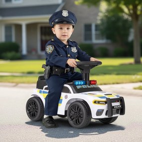 Costway Policejní auto pro batolata Auto s blikajícími světly Hudební siréna