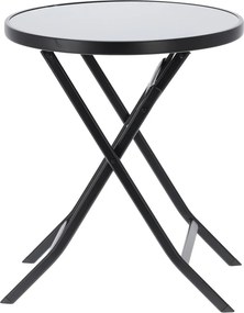 Kulatý skládací zahradní stolek Buddy 60 cm černý