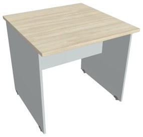 Stůl jednací rovný 80 cm - Hobis Gate GJ 800 Dekor stolové desky: akát, Dekor lamino podnože: šedá