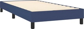 Box spring postel s matrací modrá 90x200 cm textil 3129687