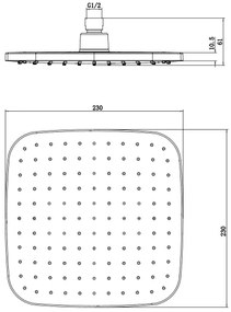 Novaservis - Pevná sprcha, chrom, RUP/580,0