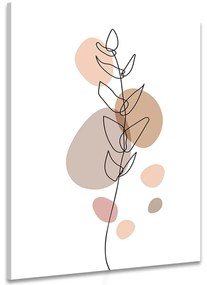 Obraz minimalistický list na bílém pozadí No2 - 60x90