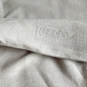 HEDDA Lněné povlečení Naira světle šedé - set 100x135 cm + 40x60 cm