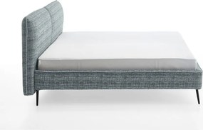 Modrá čalouněná dvoulůžková postel bez roštu 180x200 cm Infinity – Meise Möbel