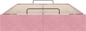 Osmanský rám postele bez matrace růžová 120x200 cm samet 3310960