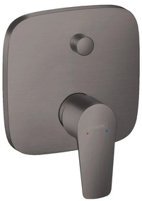 Hansgrohe Talis E, páková vanová baterie pod omítku s přepínačem pro 2 tělesa, kartáčovaná černá chromová, 71745340
