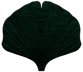 OnaDnes -20% Moi Mili Tmavě zelená sametová hrací deka Ginkgo Leaf 110 x 120 cm